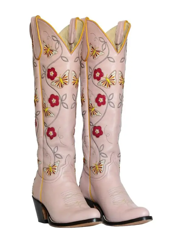 FRAULEIN BOOT COMPANY Sunshine Blush Cowboy Boots - Pink