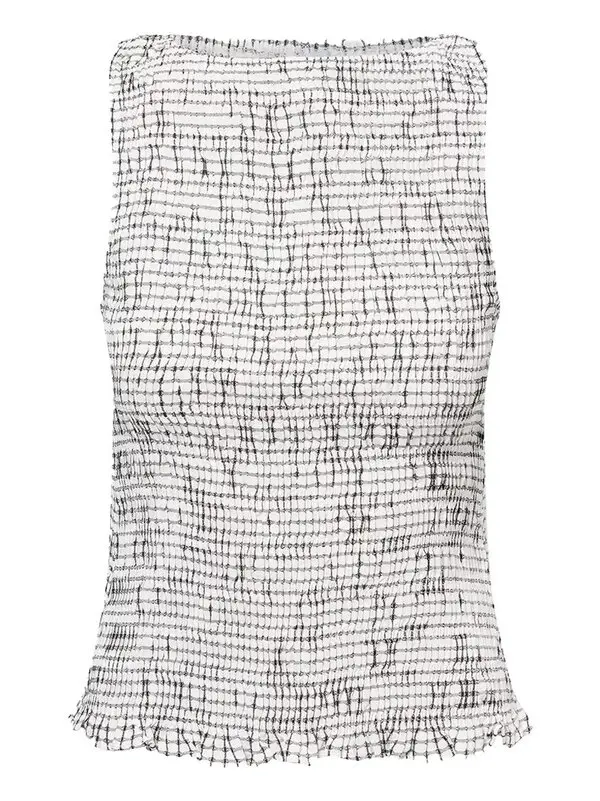 AMY LYNN Sleeveless Peplum Top - Black/white