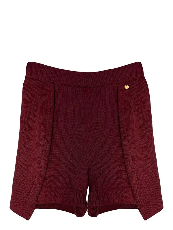 GAJÚ Tiber Merino Wool Shorts - Red
