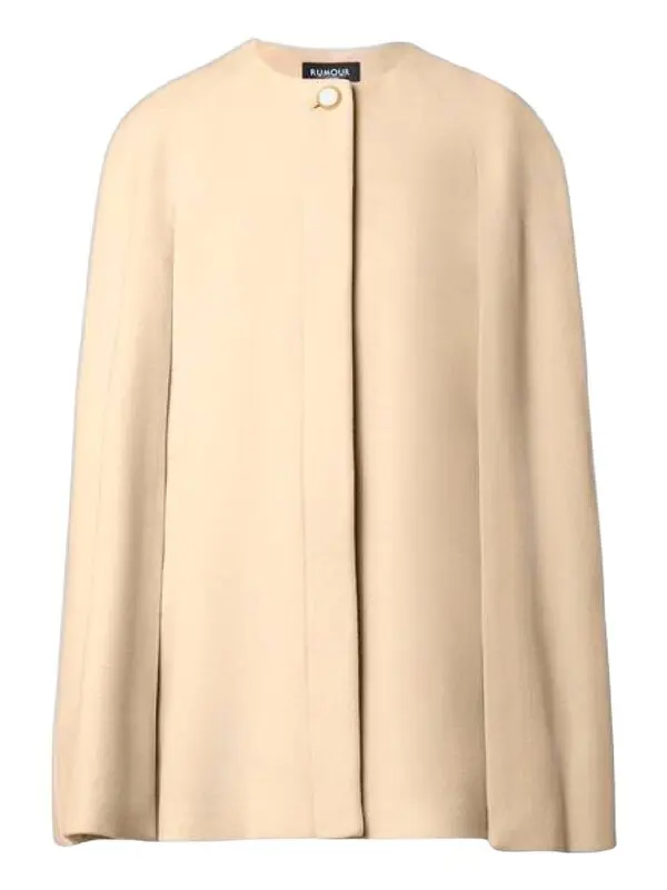 RUMOUR LONDON Cora Wool And Cashmere-blend Cape Coat - Yellow