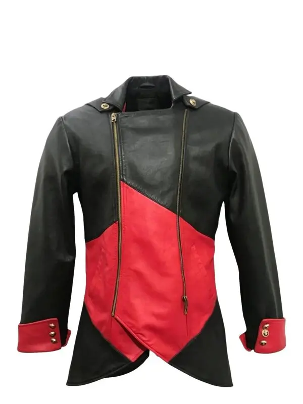 ZASTASTUDIO Upcycled Leather Long Coat - Black