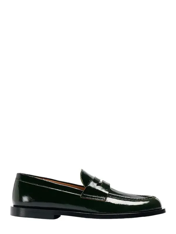 NAGUISA Glass Leather Loafers - Green