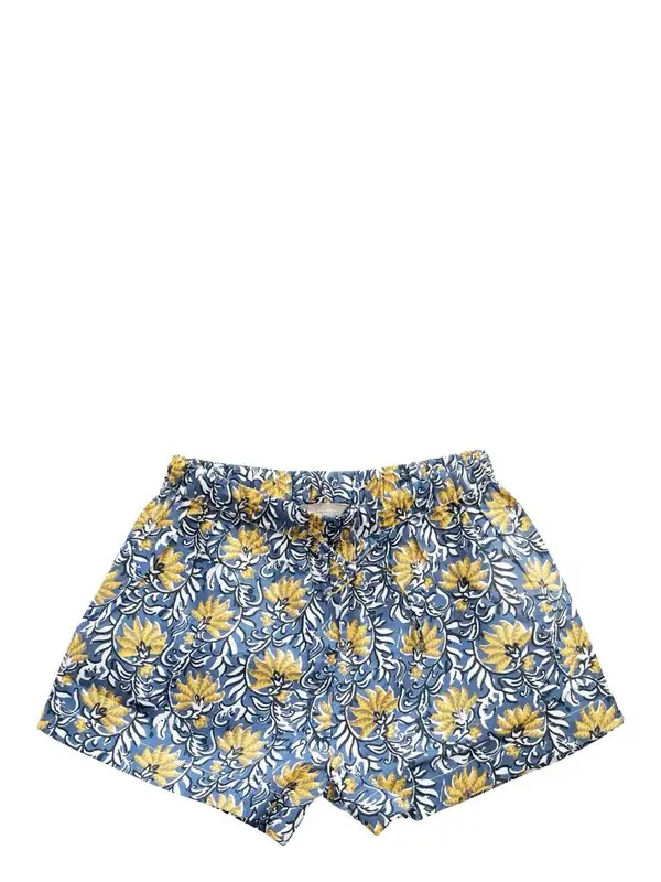 LIME TREE DESIGN Printed Sleep Shorts - Blue