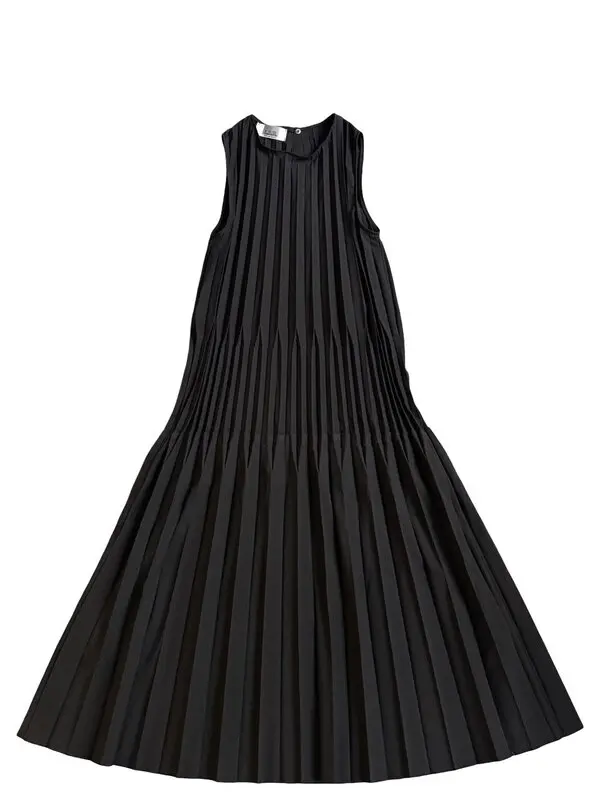 LONDON ATELIER BYPRODUCT Pleated Midi Dress - Black