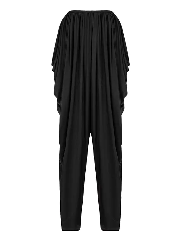 NOCTURNE Draped Relaxed-fit Trousers - Black