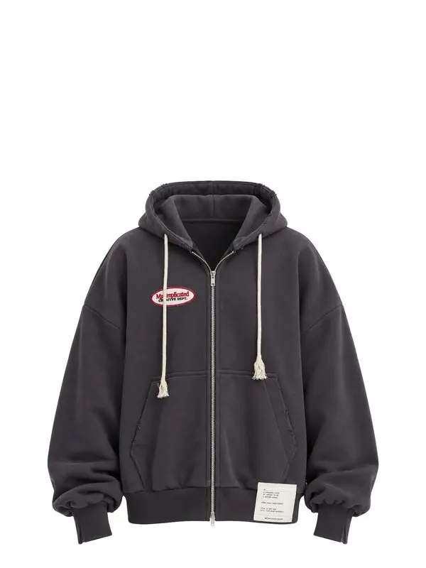MYSIMPLICATED Dept. Graphite Zip-up Hoodie - Grey