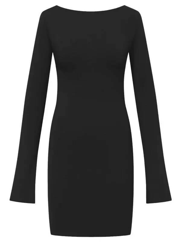 PROMEES Mini Dress With Open Back - Black