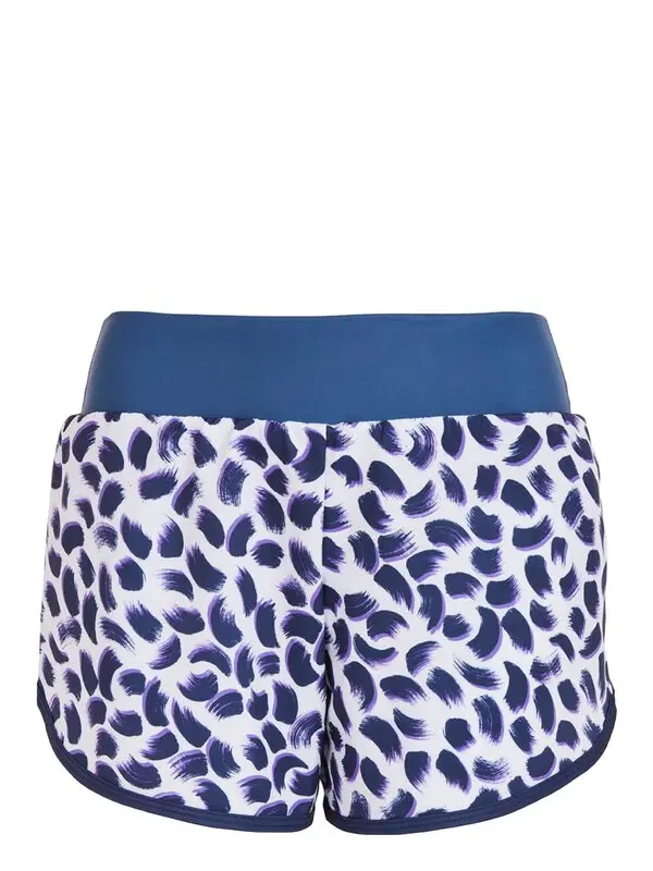 PERKY PEACH Printed Running Shorts - Blue/orange/purple/white