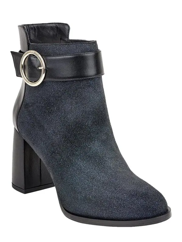 MOON D'ELLE Pandia Ankle Boots - Black/silver