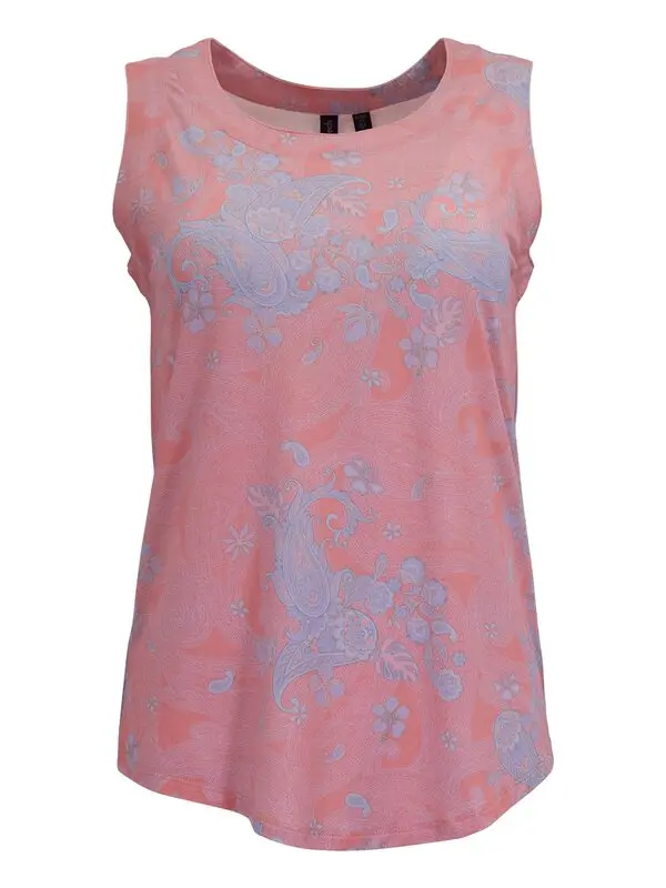 LORDS OF HARLECH Paisley Muscle Tank - Pink