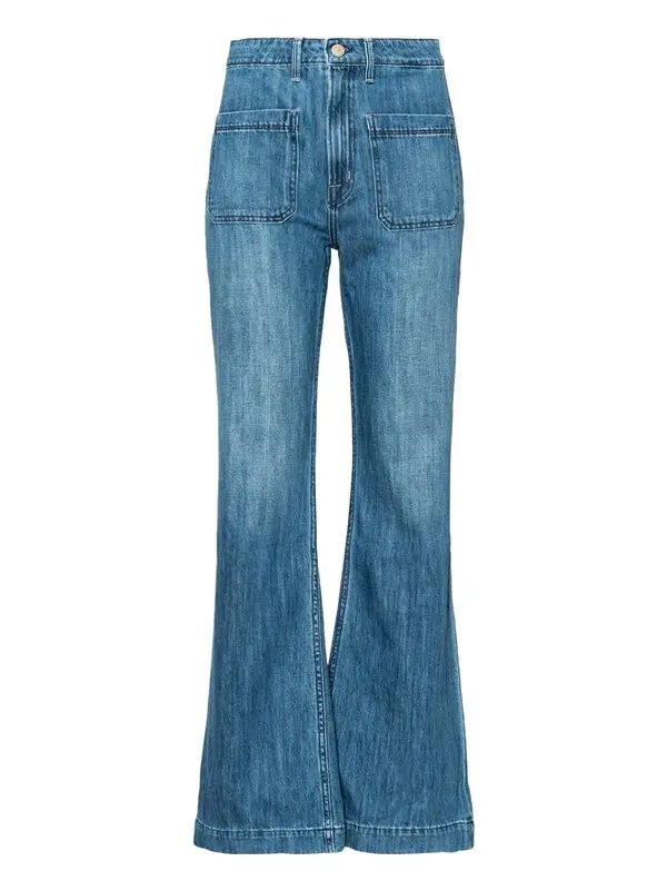 NOEND Daphine Sailor Pocket Wide Leg Jeans - Blue
