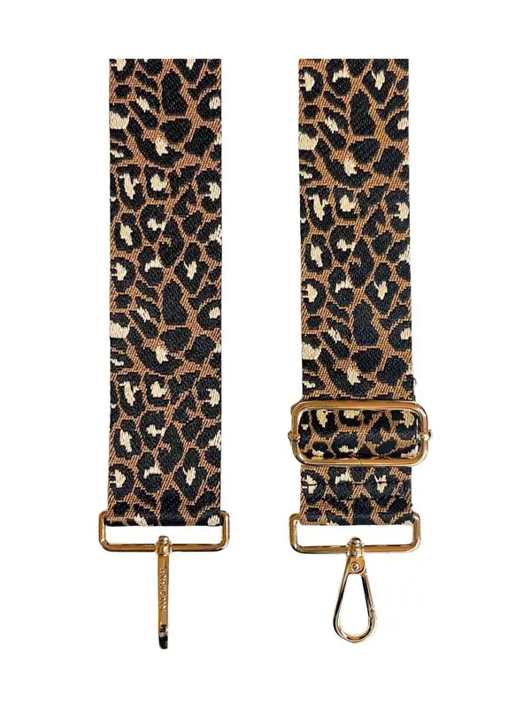 APATCHY LONDON Cheetah Print Bag Strap - Brown
