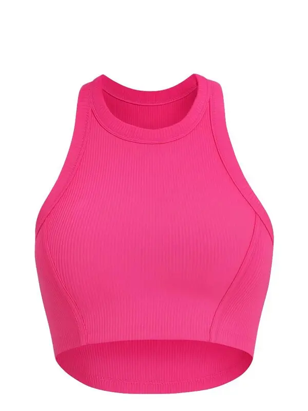 ALTRA VOLTA Ribbed Sports Crop Top - Pink