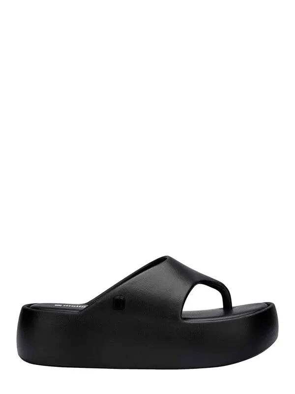 Melissa Platform Thong Sandals - Black