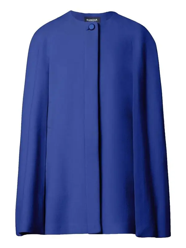 RUMOUR LONDON Wool & Cashmere-blend Cape Coat - Blue