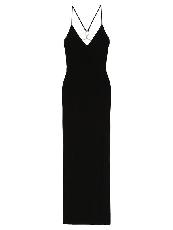 NISSA Open-back Midi Dress - Black