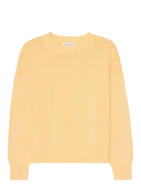 ELLSWORTH + IVEY Emery Crewneck Sweater - Yellow