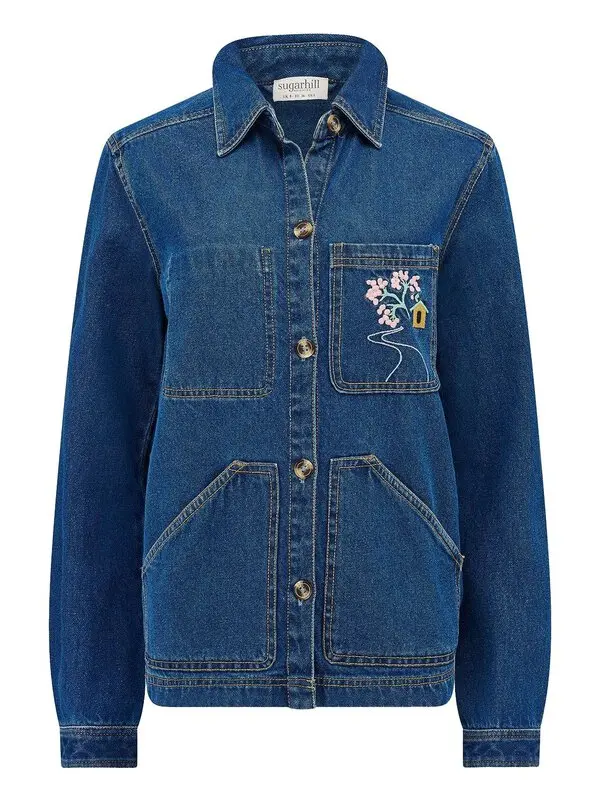 SUGARHILL BRIGHTON Dita Denim Jacket - Blue