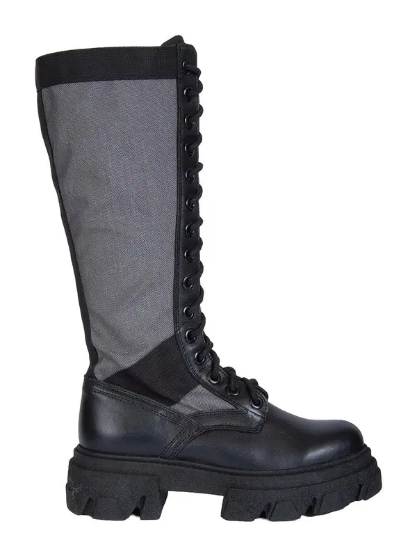 URBNKICKS Lost In Space Knee-high Boots - Black/grey