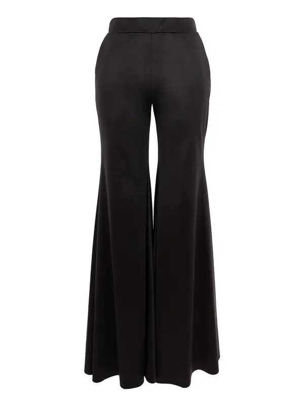 SILVIA SERBAN Lycra Flared Pants - Black