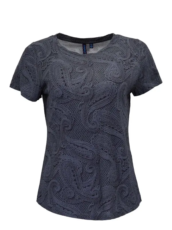LORDS OF HARLECH Katherine Crochet Cap-sleeve Top - Black