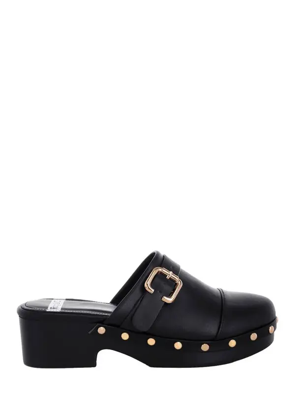 RAG & CO Pinto Studded Leather Clogs - Black