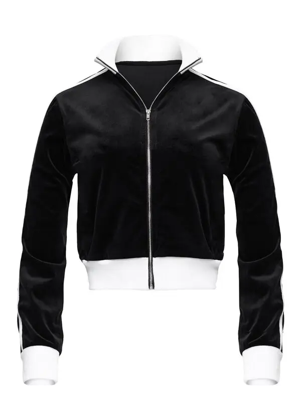 GOLDIE BYRD Velour Track Jacket - Black