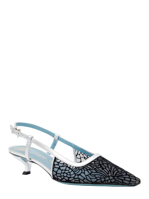 VALENTINA RANGONI Vortice Mesh Slingback - Black