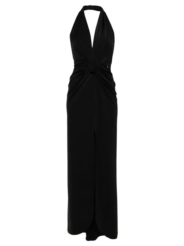 NISSA Backless Maxi Dress - Black
