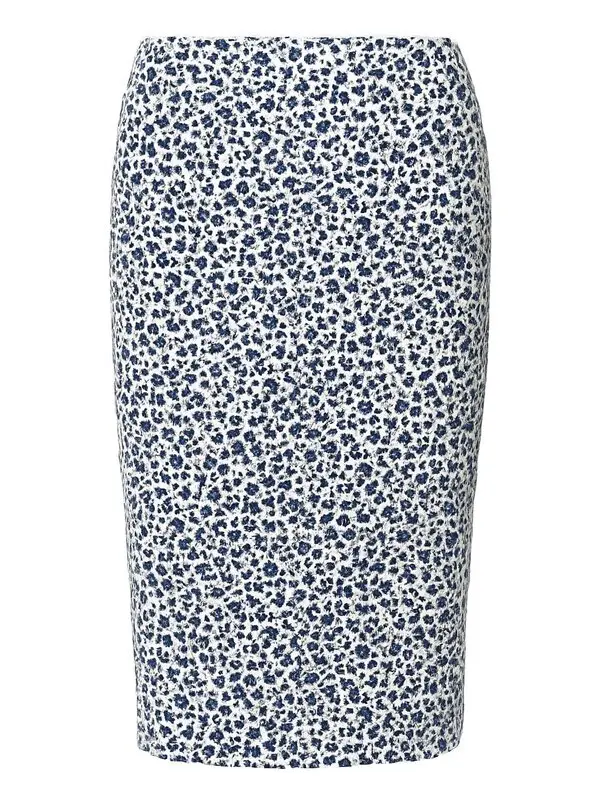 CONQUISTA Floral Pencil Skirt - Blue