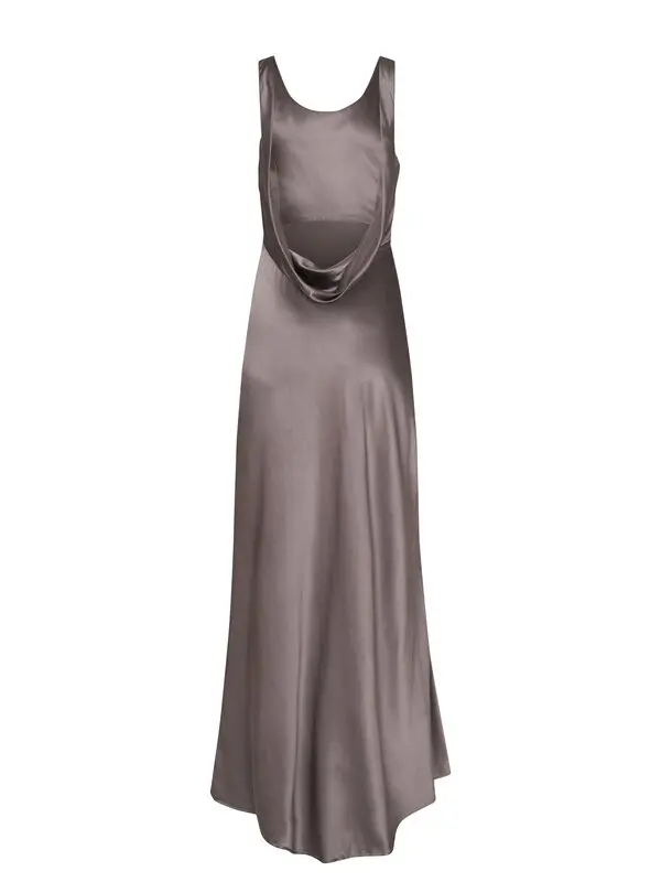 HER CIPHER The Moonlight Silk Gown - Grey