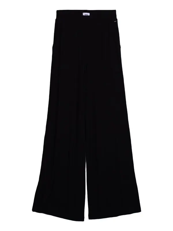 Vænn Wide Leg Ribbed Lounge Pant - Black