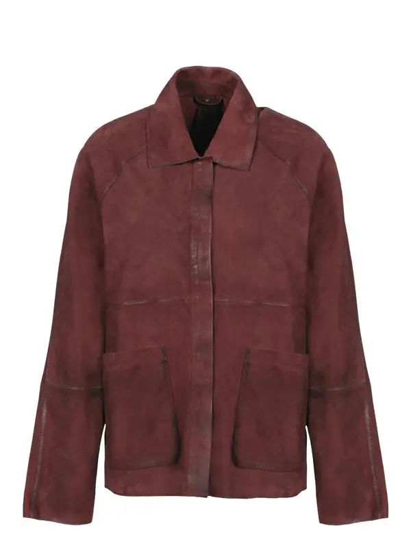FREAKY NATION Goat Suede Vintage Snap Jacket - Brown