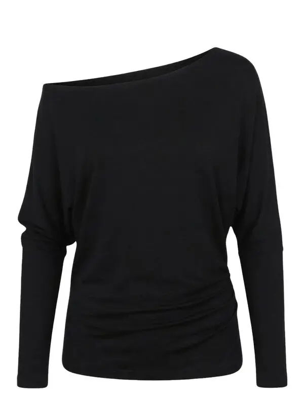 MONLICIA Off-shoulder Long Sleeve Top - Black