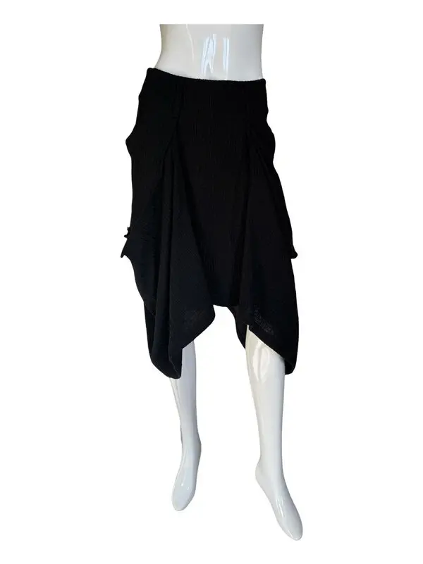 SNIDER Crinkled Desert Skirt - Black