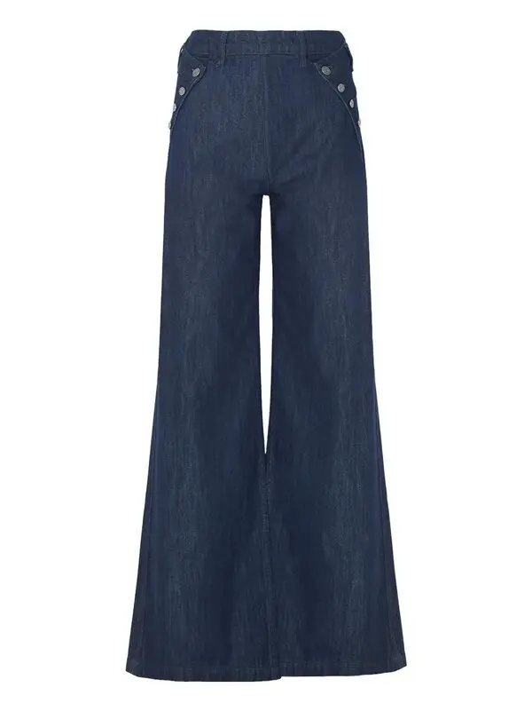 NOEND Dina High Waisted Wide Leg Jeans - Blue