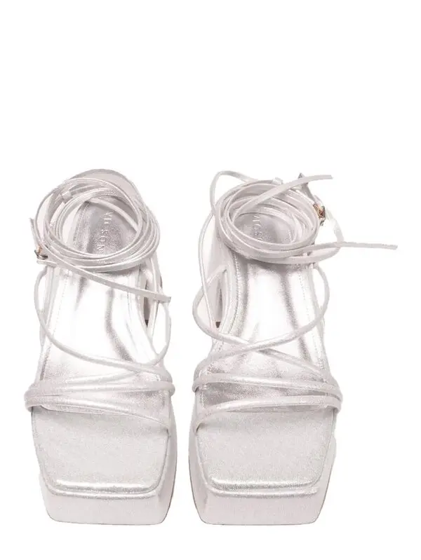 VICSON Bodrum Platform Sandals - Silver