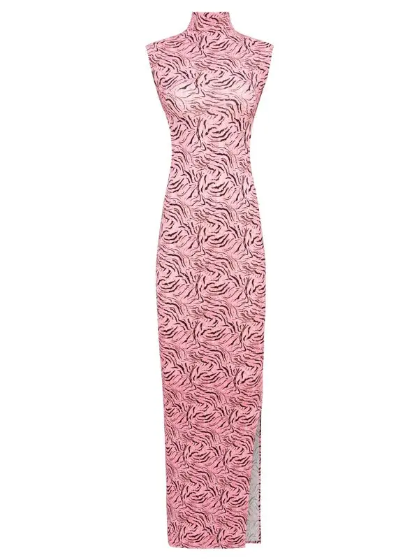 LUNA B Backless Midi Dress - Pink