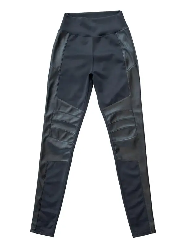 CIRCULAR PATH Moto High Waist Legging Tall - Black