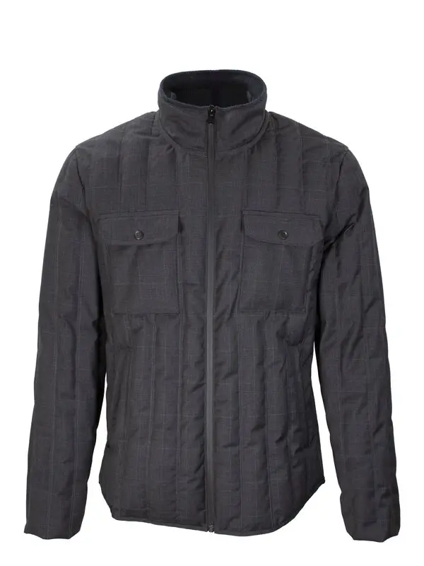 LORDS OF HARLECH Claudio Duck Down Jacket - Black/grey
