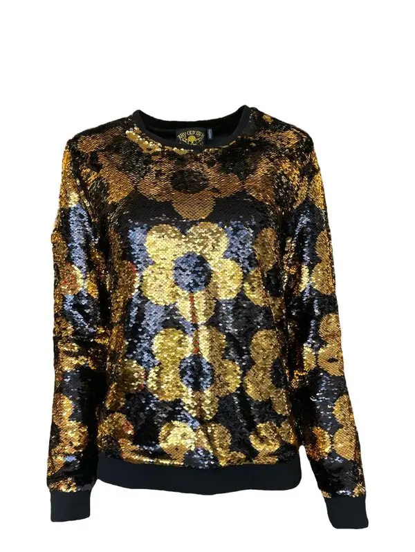 ANY OLD IRON Mini Quant Sequin Sweatshirt - Gold/black