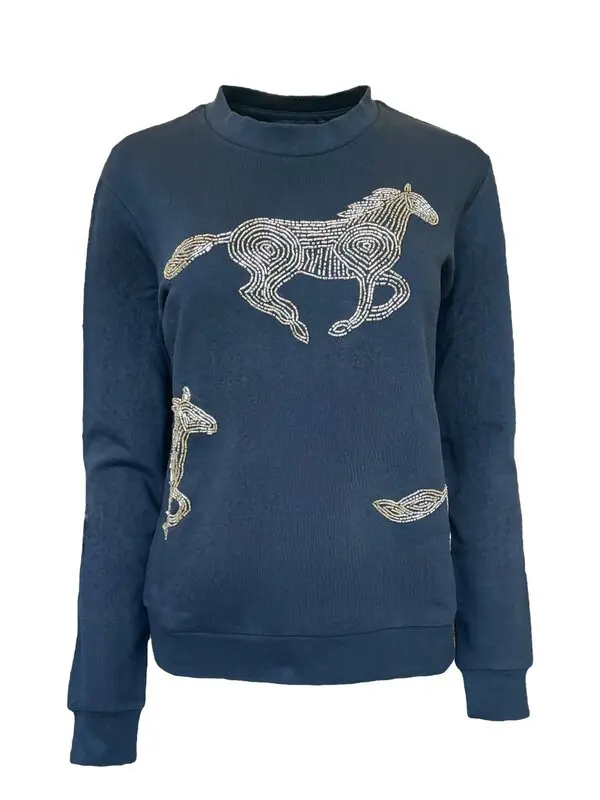 ANY OLD IRON Embellished Sweatshirt - Gold/black