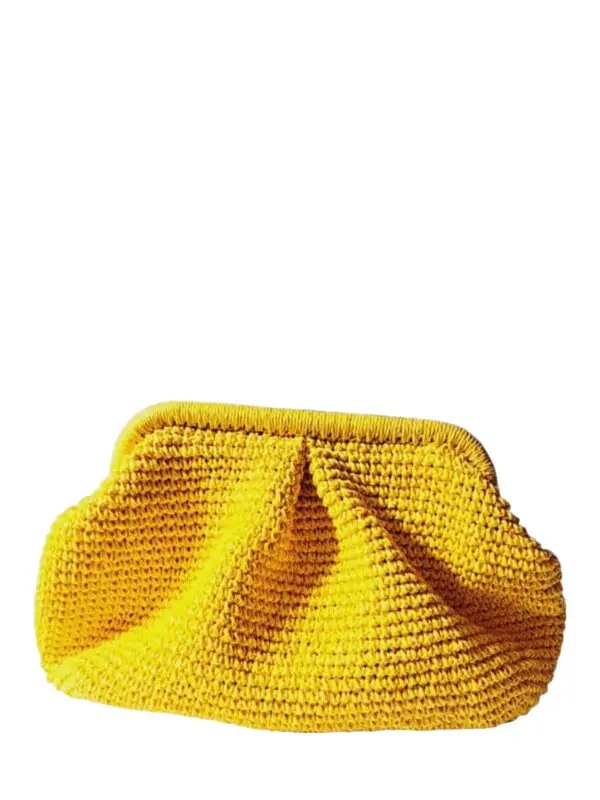 SPRINGMOONATELIER Handmade Raffia Clutch - Yellow