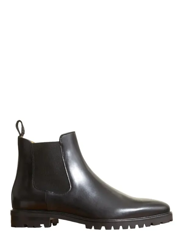 Jack Erwin Quinn Lug Sole Chelsea Boot - Black
