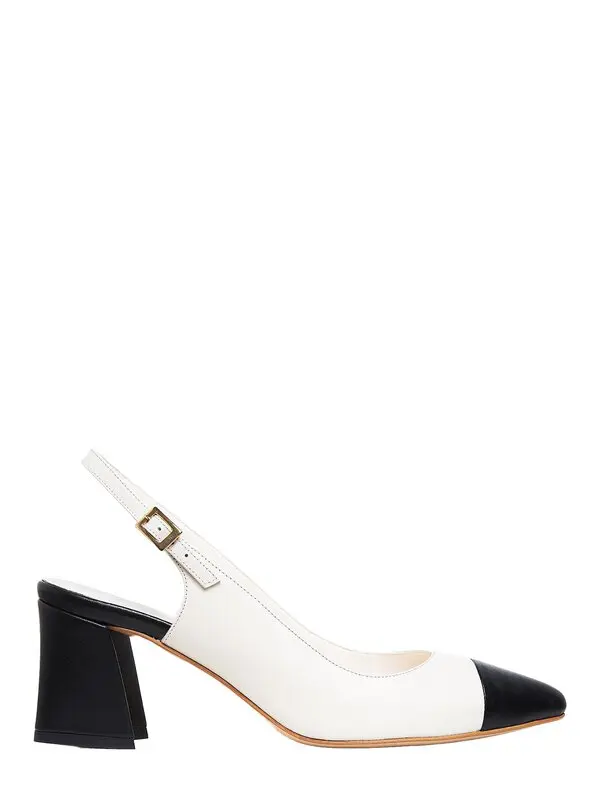 GINISSIMA Shana Pointy Toe Slingbacks - White