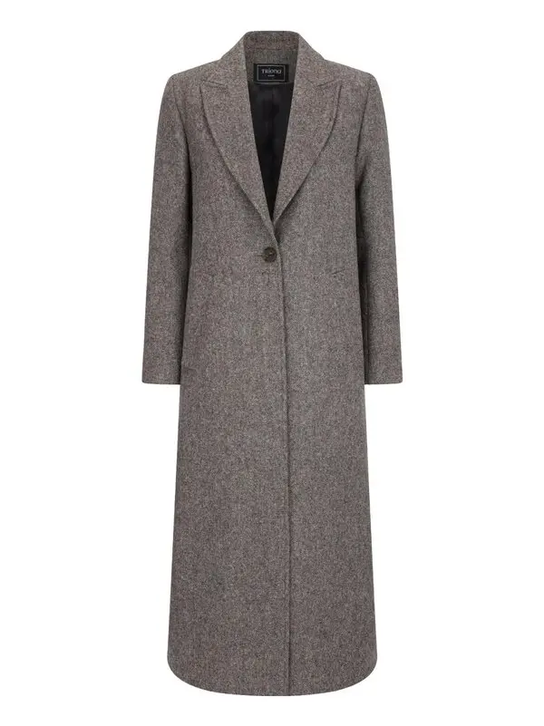 TRIONA Shannon Tweed Coat - Grey