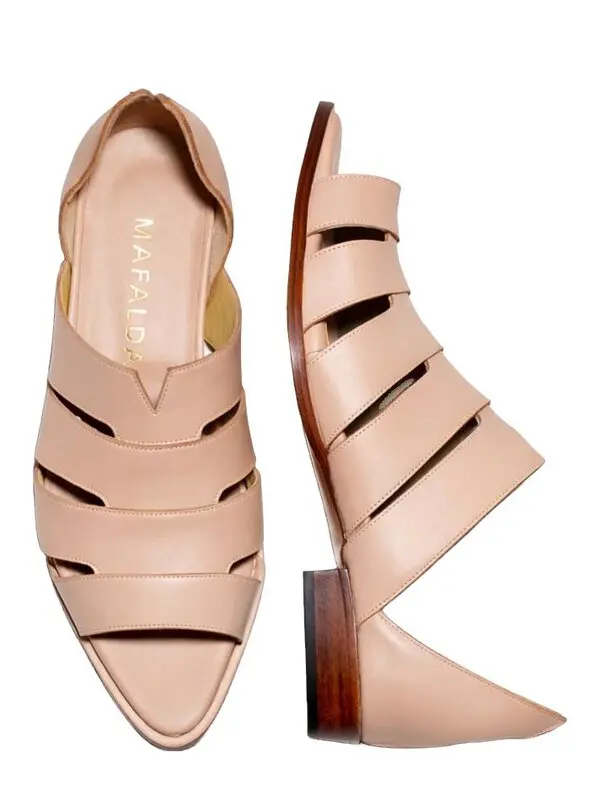 MAFALDA Gisele Peep-toe Sandals - Brown