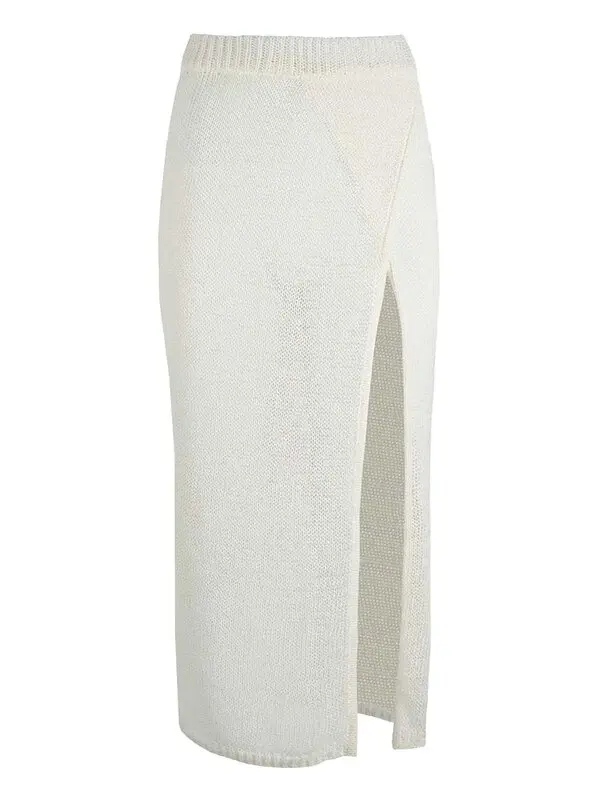 MONARCH Rosie Overlap Midi Skirt - White