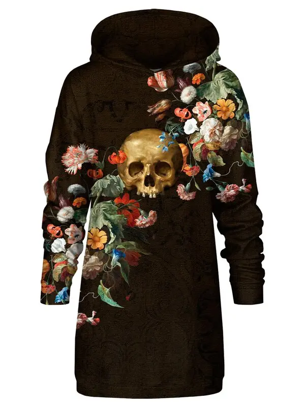 ALOHA FROM DEER Danse Macabre Oversized Hoodie Dress - Black