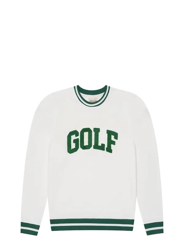 ELLSWORTH + IVEY Elle Collegiate Golf Sweatshirt - White